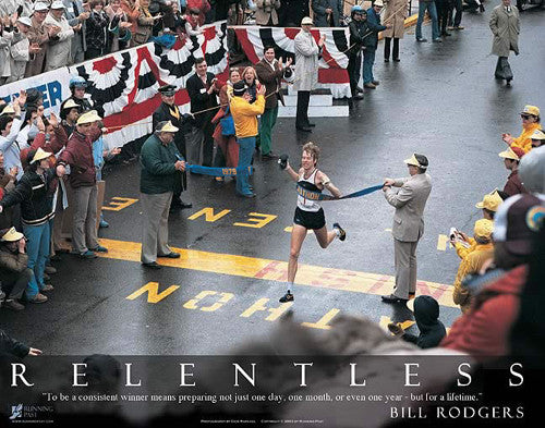 Bill Rodgers "Relentless" 1979 Boston Marathon Finish Premium Poster ...