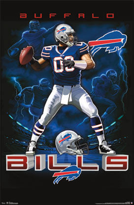 Buffalo Bills "On Fire" NFL Theme Art Poster - Costacos Sports – Sports ...