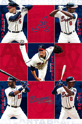 Atlanta Braves "Five Stars" (2014) MLB Superstars Action Poster ...