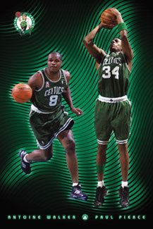 Boston Celtics "Dynamic Duo" (Paul Pierce, Antoine Walker) Poster ...