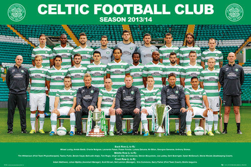 Glasgow Celtic FC 2013/14 Official Team Portrait Poster - GB Eye (UK ...