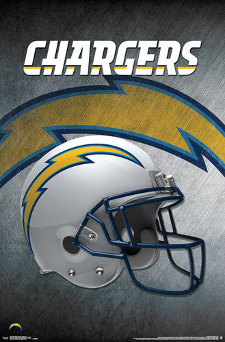 Los Angeles Chargers Official NFL Football Team Helmet Logo Poster - T ...
