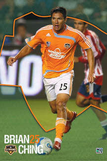 Brian Ching "Superstar" Houston Dynamo MLS Soccer Action Poster - Aqua ...