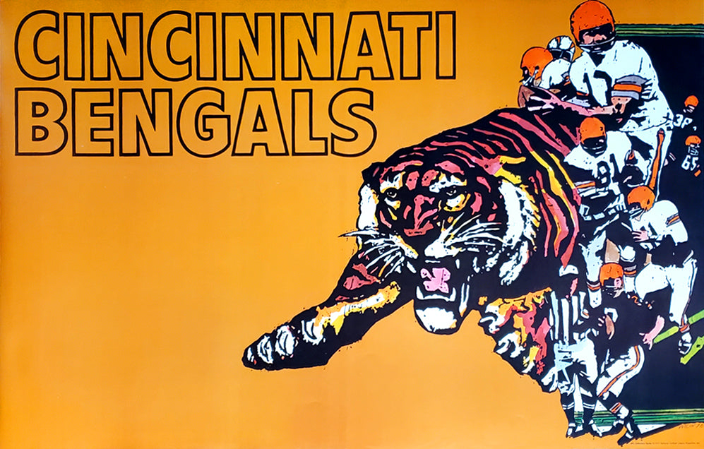Cincinnati Bengals Retro Logo c.1968 Official NFL Football Team Poster ...