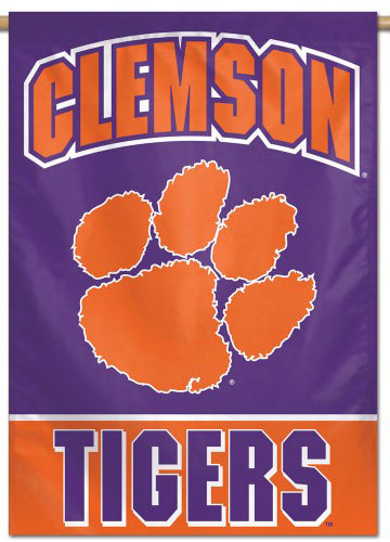 Clemson Tigers NCAA Team Logo Official NCAA Premium 28x40 Wall Banner ...