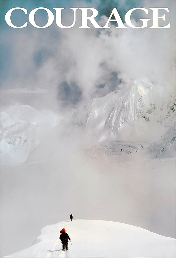 Mountain Climbing "Courage" Inspirational Poster - Image Source ...