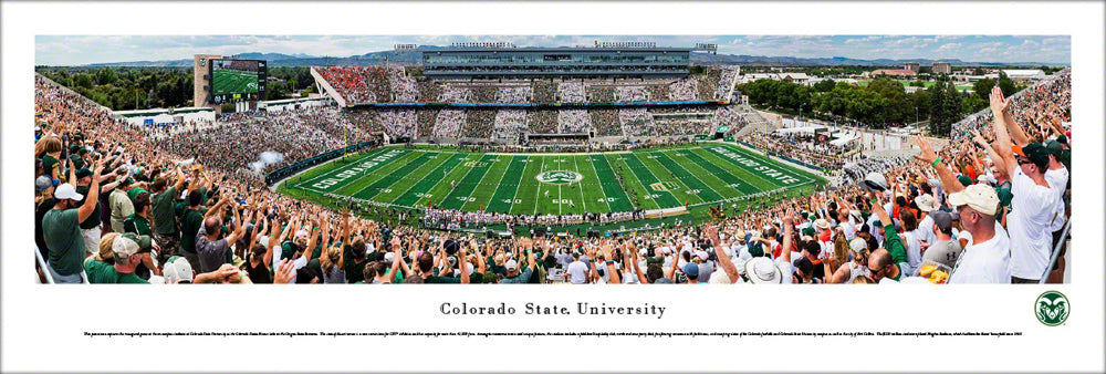 Colorado State Rams Football Stadium Gameday Panoramic Poster Print ...