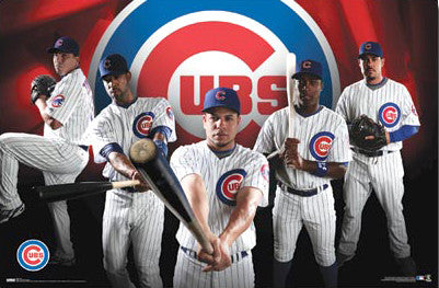 Chicago Cubs "Big Five" MLB Action Poster - Costacos 2009 – Sports ...