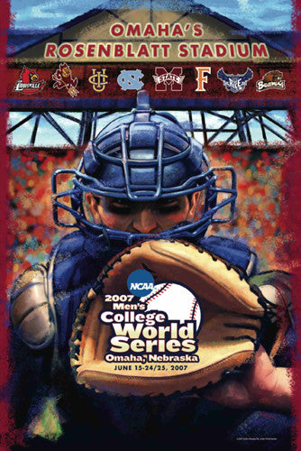 NCAA Baseball College World Series 2007 Official Poster - Action Image ...