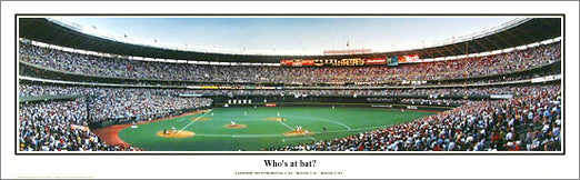 Cincinnati Reds Riverfront Stadium "Who's at bat?" (1998) Panoramic Po ...