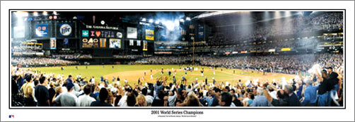 Arizona Diamondbacks 2001 World Series Champions Panoramic Poster Prin ...