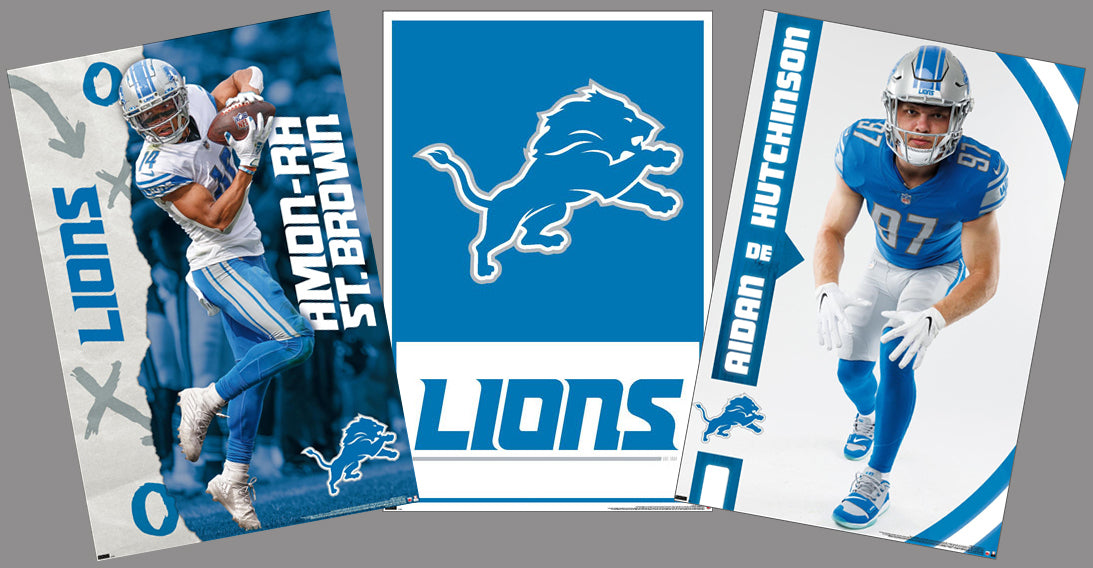 Detroit Lions "Lions Pride Since 1934" NFL Theme Art Poster - Liquid B ...