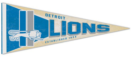 Detroit Lions NFL Retro-1960s-Style Premium Felt Collector's Pennant ...