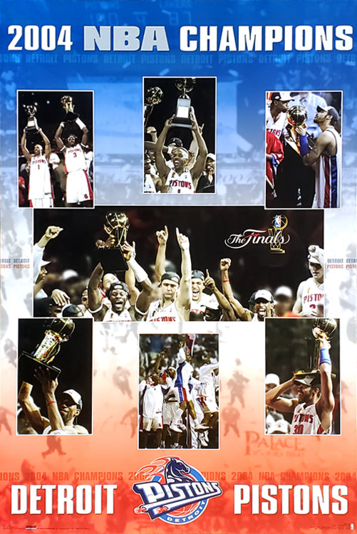 Detroit Pistons 1990 NBA Champions Team Commemorative Poster - Pistons ...
