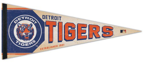 Detroit Tigers MLB Baseball Team Retro-Style Premium Felt Pennant - Wi ...