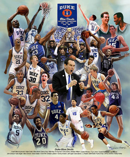 Duke Blue Devils Basketball Official 28x40 NCAA Premium 2-Sided Team B ...