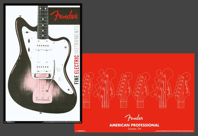 Fender Guitars Official 2-Poster Collectible Wall Poster Set - Trends ...