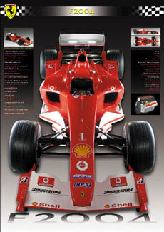 Ferrari F2004 "The Car" - MondialMix 2004 – Sports Poster Warehouse