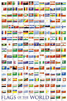 Flags of the World Wall Chart Poster - GB Eye Ltd. – Sports Poster ...