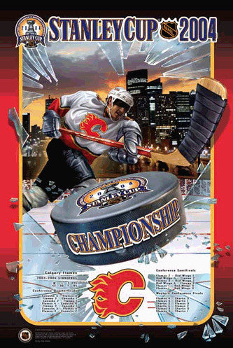 Calgary Flames "Est. 1980" Official NHL Hockey Team Logo Poster - Cost ...
