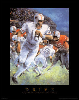 Football "Drive" Motivational Poster - Front Line – Sports Poster Warehouse