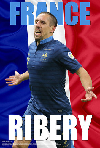 Franck Ribery "France Fantastic" World Cup 2014 Soccer Superstar Poster ...