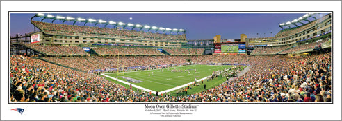 New England Patriots "Moon Over Gillette Stadium" (10/9/2011) Panorami ...