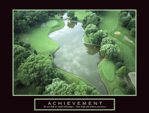 Golf Course "Achievement" Motivational Poster - Front Line – Sports ...