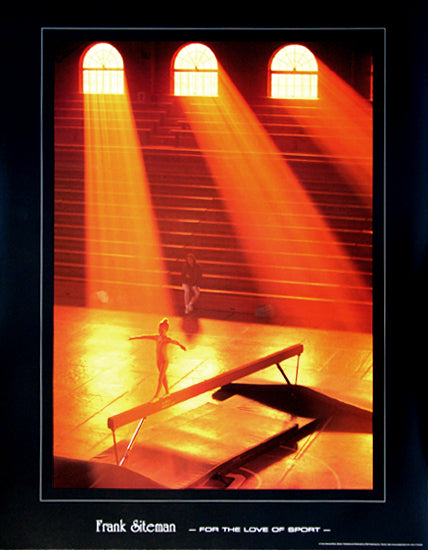 Gymnastics "For the Love of Sport" (Girl on Balance Beam) Poster ...