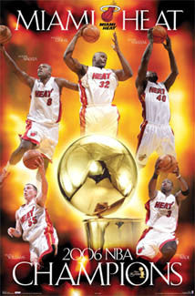 Miami Heat 2006 NBA Champions Commemorative Poster - Costacos Sports ...