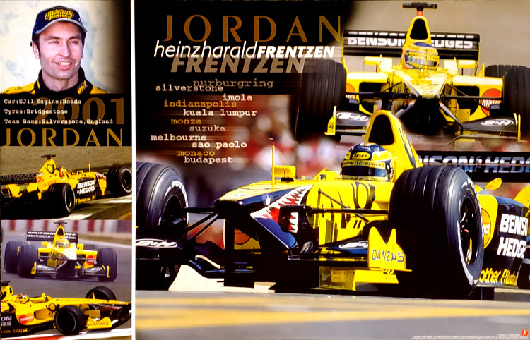 Heinz-Harald Frentzen Jordan 2001 Formula One Racing Poster - UK 2001 ...