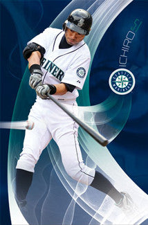 Ichiro Suzuki "Perfect Swing" Seattle Mariners Poster - Costacos 2011 ...