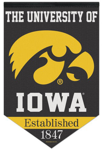 University of Iowa Hawkeyes "Est. 1847" Official NCAA Premium Felt Wal ...
