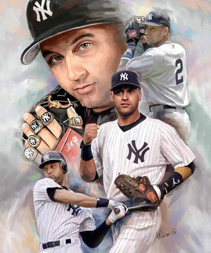 Derek Jeter "Hero, Legend" New York Yankees Premium Poster Print by ...
