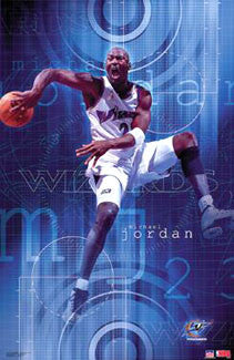 Michael Jordan "Wizards Premier" Washington Wizards NBA Poster ...