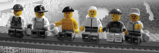 Lego Workmen "Lunch on a Manhattan Skyscraper" HUGE Wall-Sized Poster ...
