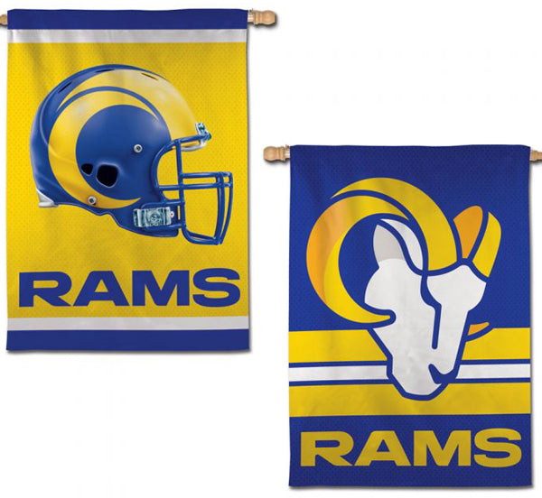 Los Angeles Rams Official NFL Football Team Logos 2-Sided 28x40 Wall B ...