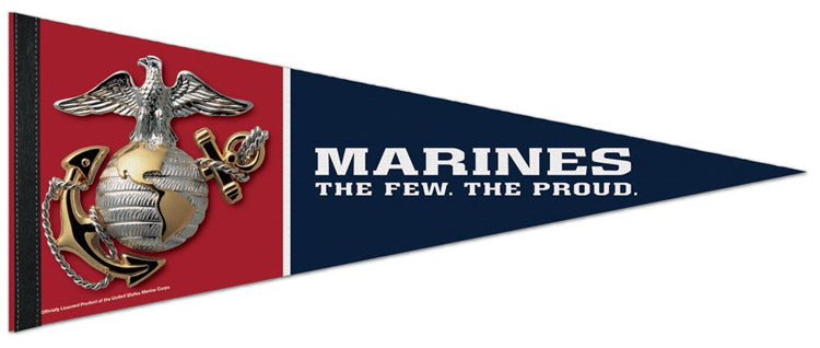 United States MARINES Official U.S. Military Premium Felt Pennant - Wi ...