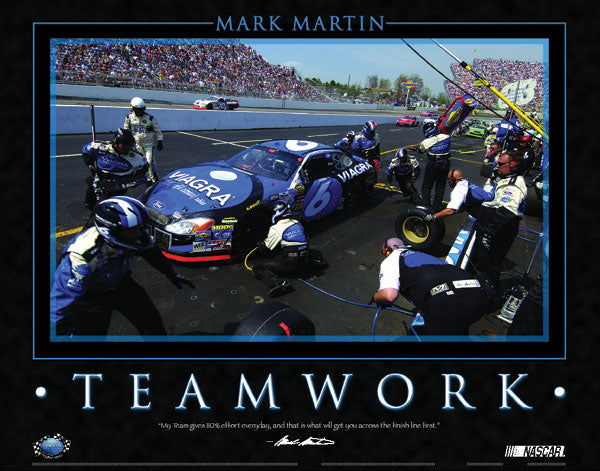 Mark Martin "Teamwork" NASCAR Viagra Ford #6 Poster - Time Factory 200 ...