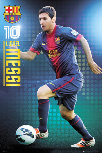 Lionel Messi "Super #10" Barcelona Soccer Action Poster - GB Eye 2012 ...