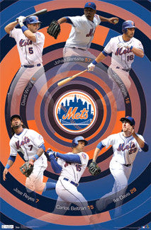 New York Mets "Around the Horn" (2011) 6-Player Wall Poster - Costacos ...