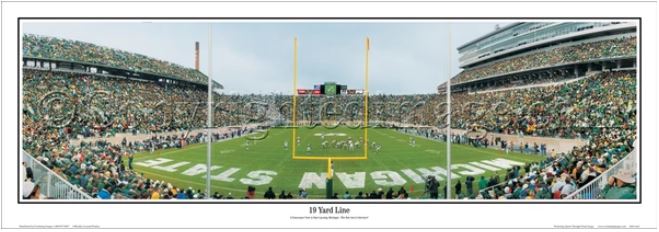 Michigan State Spartans "19 Yard Line" Spartan Stadium Panoramic Poster ...