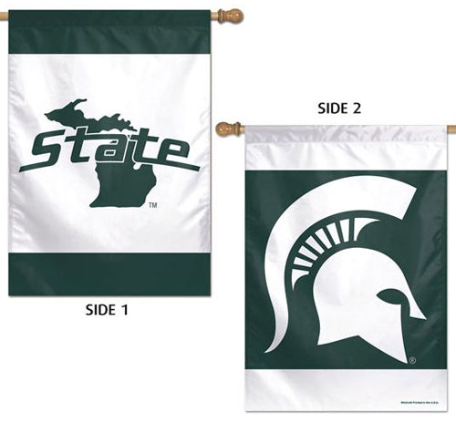 Michigan State Spartans Official NCAA Sports 2-Sided Vertical Flag Wal ...