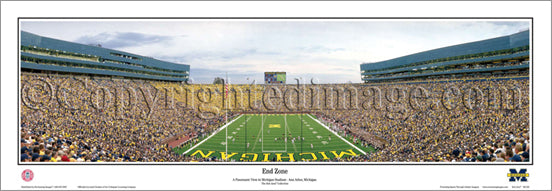 Michigan Stadium "End Zone" Panoramic Poster Print - Everlasting Images ...