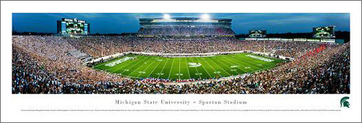 Michigan State Spartans Football Opening Night Panoramic Poster Print ...
