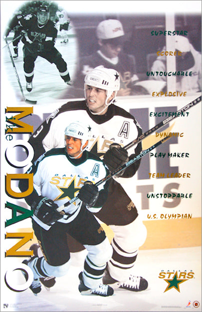 Mike Modano "Superstar" Dallas Stars NHL Hockey Poster - Norman James ...