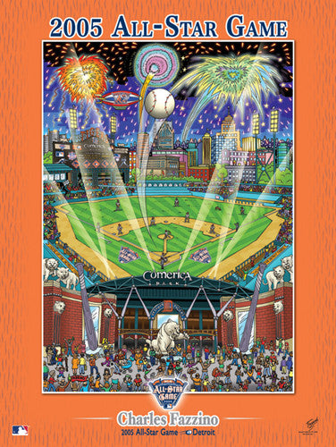 MLB All-Star Game 2005 (Detroit) Commemorative Pop Art Poster by ...