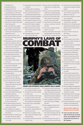 Murphy's Laws of Combat American Military Poster - American Image Coll ...