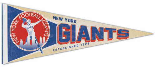 New York Giants NFL Retro 1950s-Style Premium Felt Collector's Pennant ...