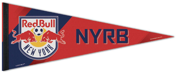 New York Red Bull "NYRB" Official MLS Soccer Premium Felt Pennant - Wi ...